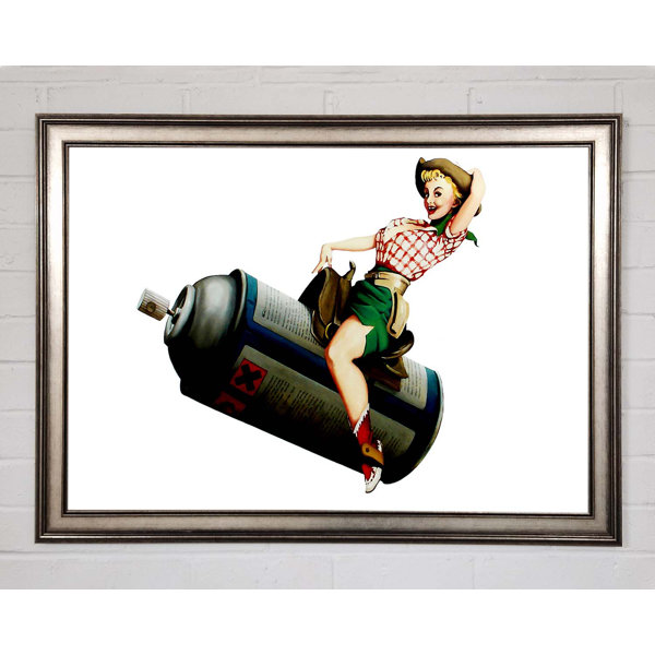 Happy Larry Spray Can Cowgirl - Single Picture Frame Art Prints ...