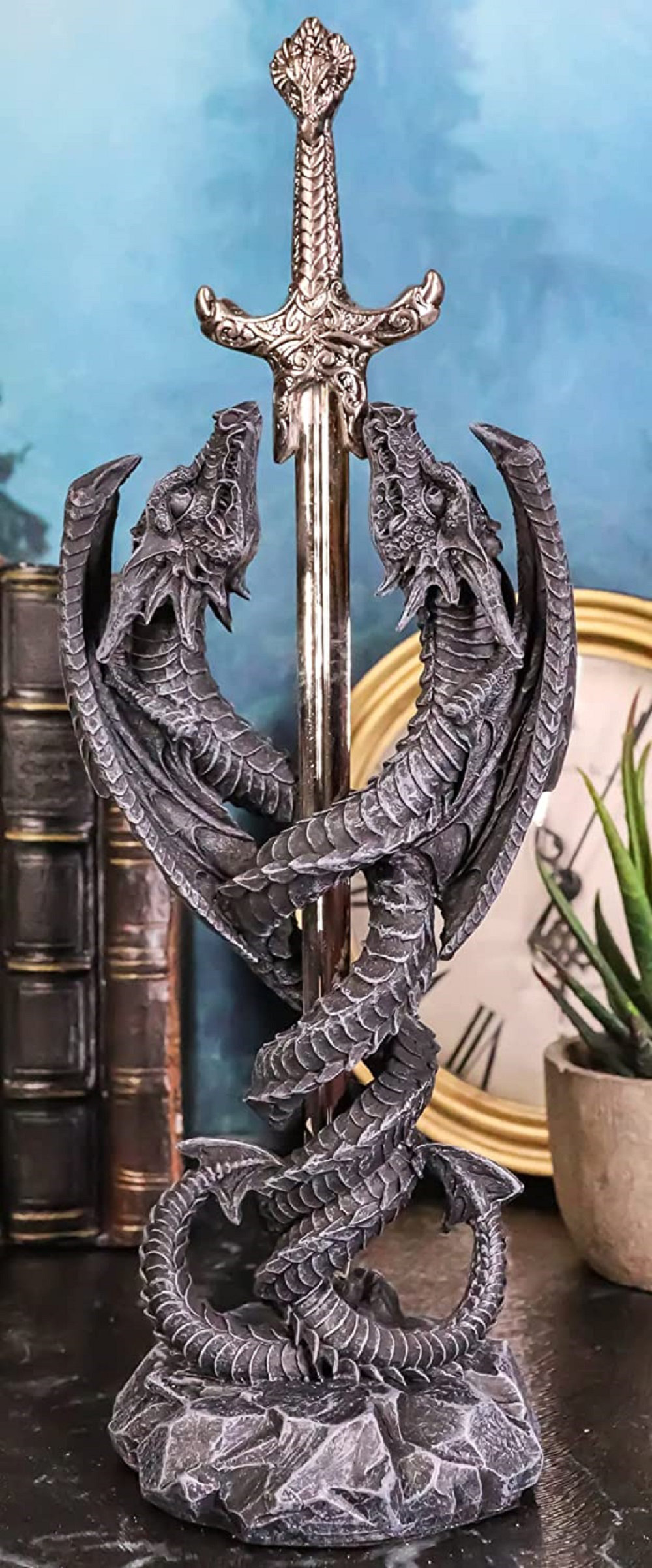 Trinx Hannmann Celtic Knotwork Spiraling Winged Serpent Double Dragon ...