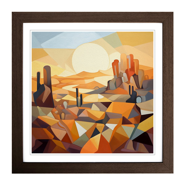 Natur Pur Desert Cubism - Single Picture Frame Art Prints on Wood ...
