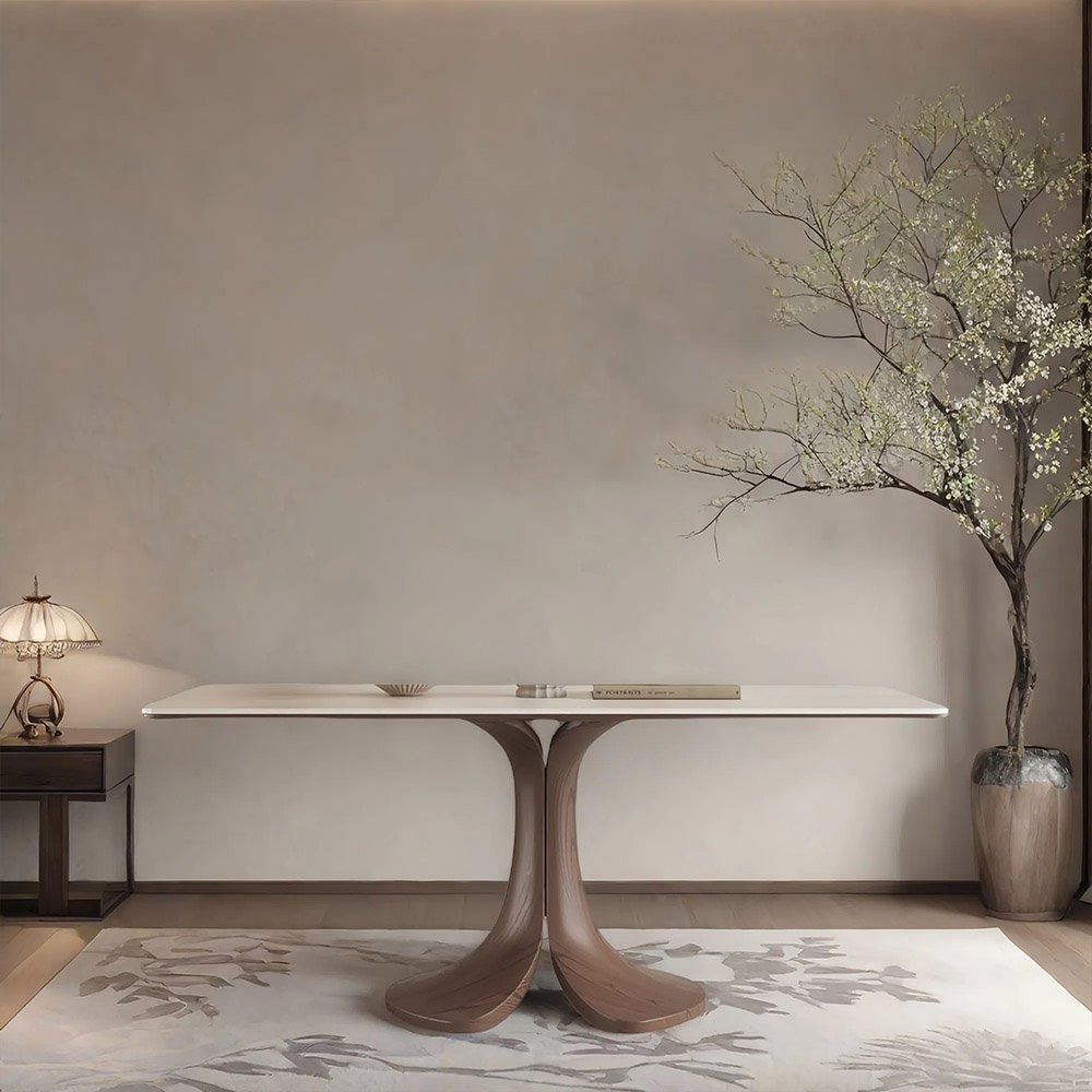 George Oliver Simple antibacterial stone slab dining table - Wayfair Canada