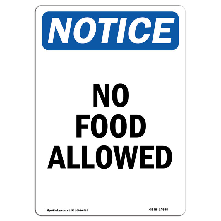 SignMission No Food Allowed Sign | Wayfair