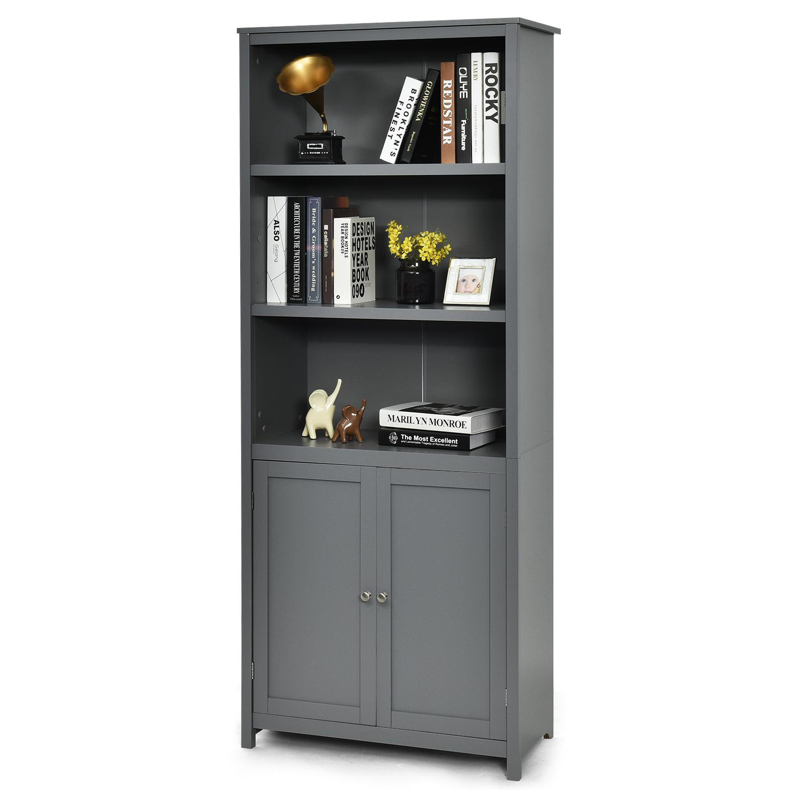Lark Manor™ Standing Wooden Bookcase with 3 Tier Open Book Shelving and ...