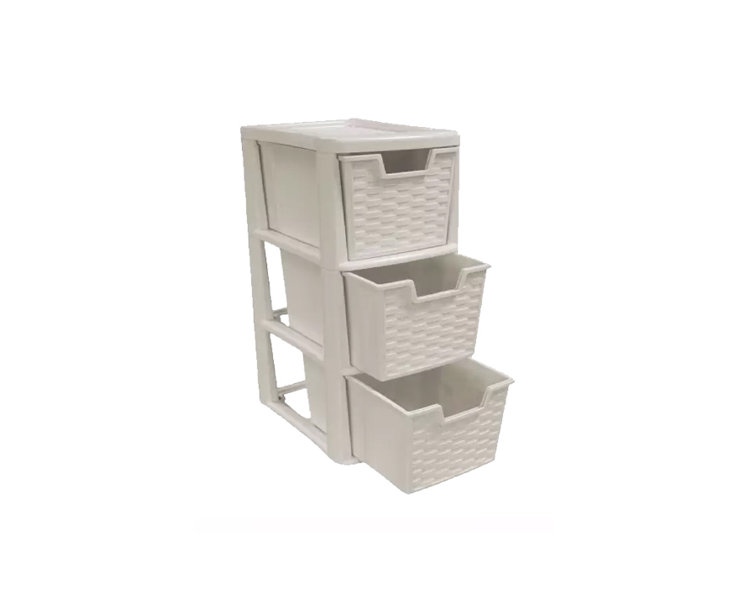 Rebrilliant Whitestone Plastic Bedside Table | Wayfair.co.uk