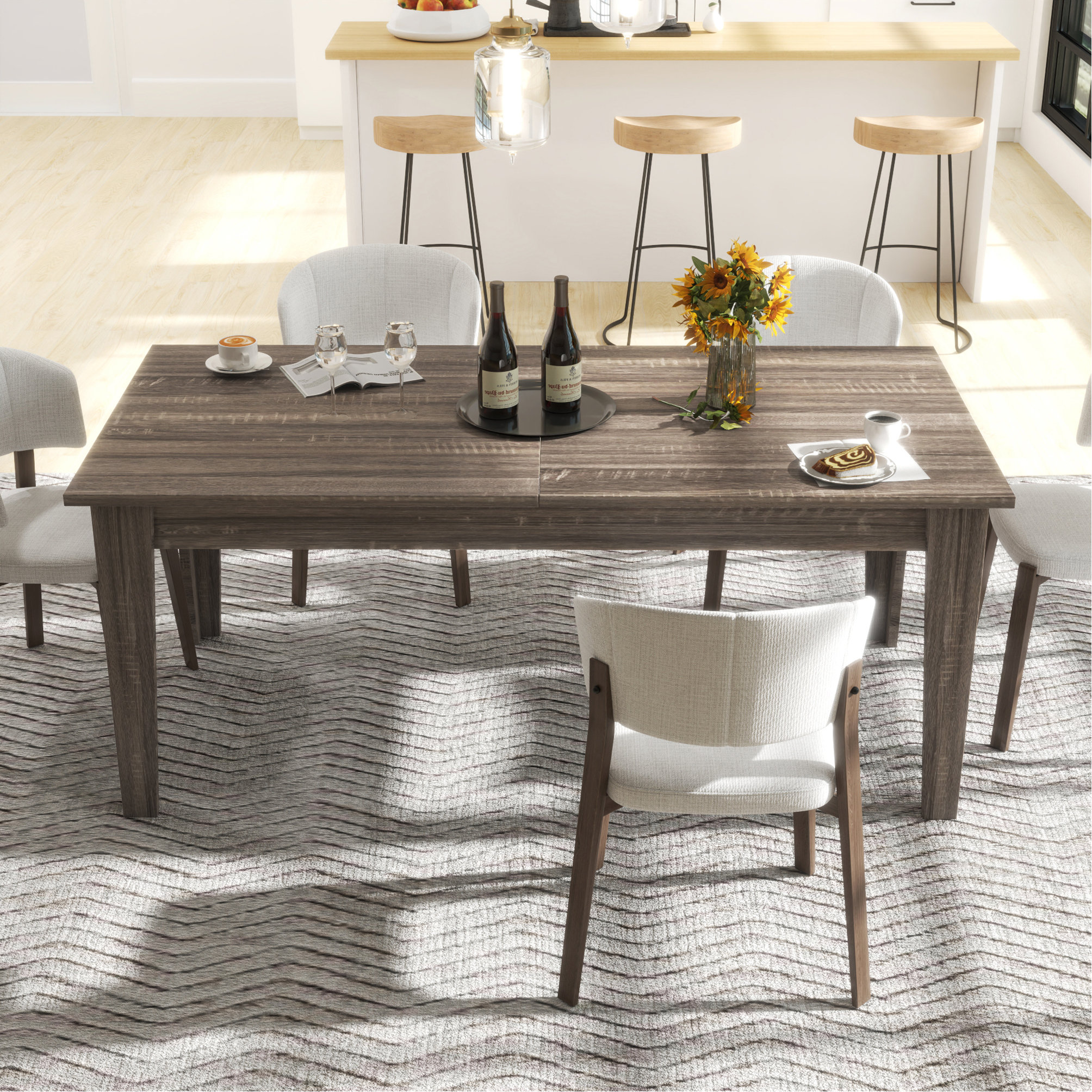 George Oliver Dining Table, Large Extendable Kitchen Table - Wayfair Canada