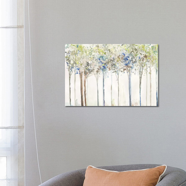 Rosalind Wheeler Indigo Ink Trees by Allison Pearce - Wrapped Canvas ...