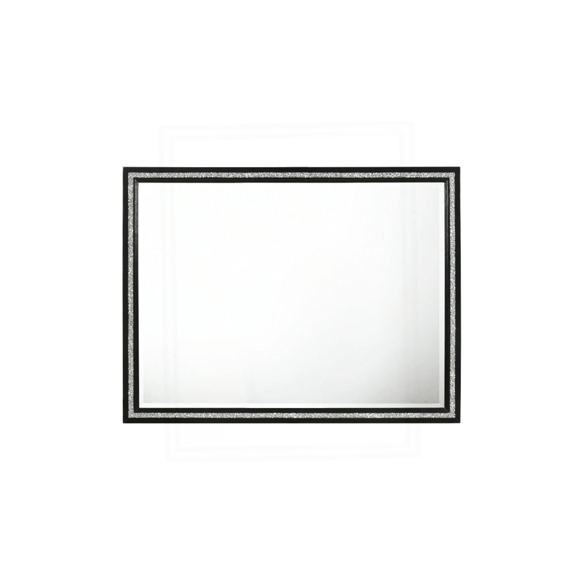 Mercer41 Exquisite Beveled Edge Mirror With Silver Trim, Enhancing Any ...