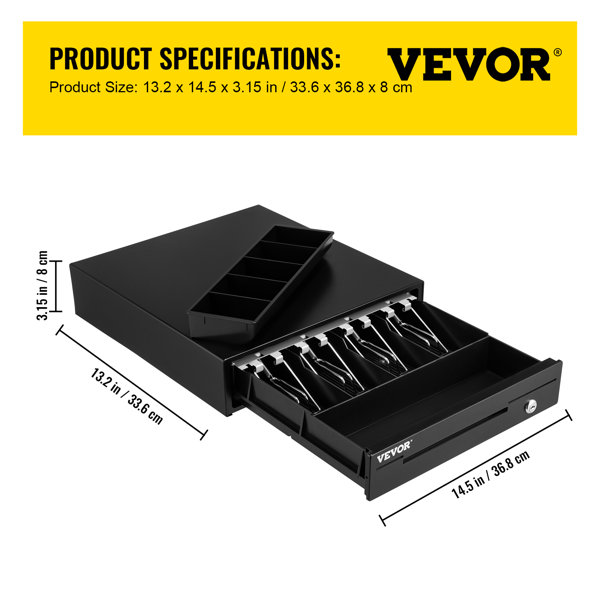 VEVOR Cash Box / Cash Drawer Lock | Wayfair