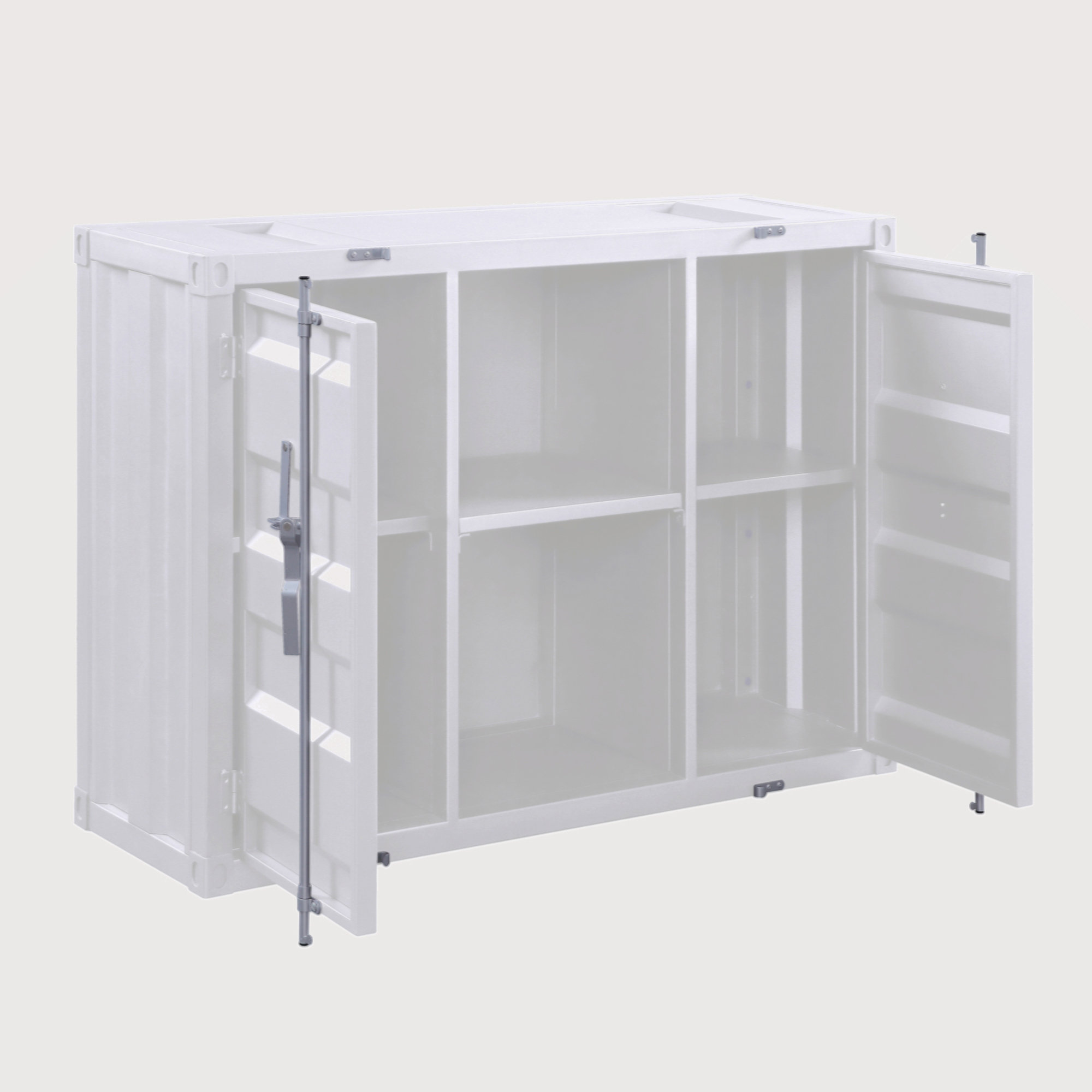 George Oliver White Server With Open Shelving And 2 Cabinets - Wayfair ...