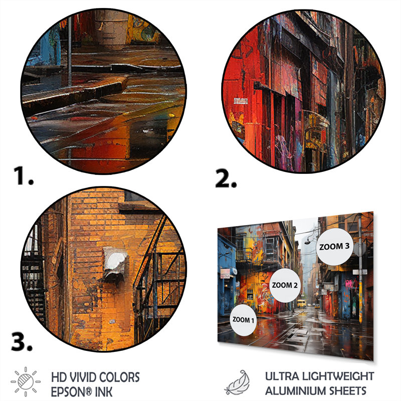 Red Barrel Studio® Toronto Urban Graffiti III - Canada Metal Wall Decor ...