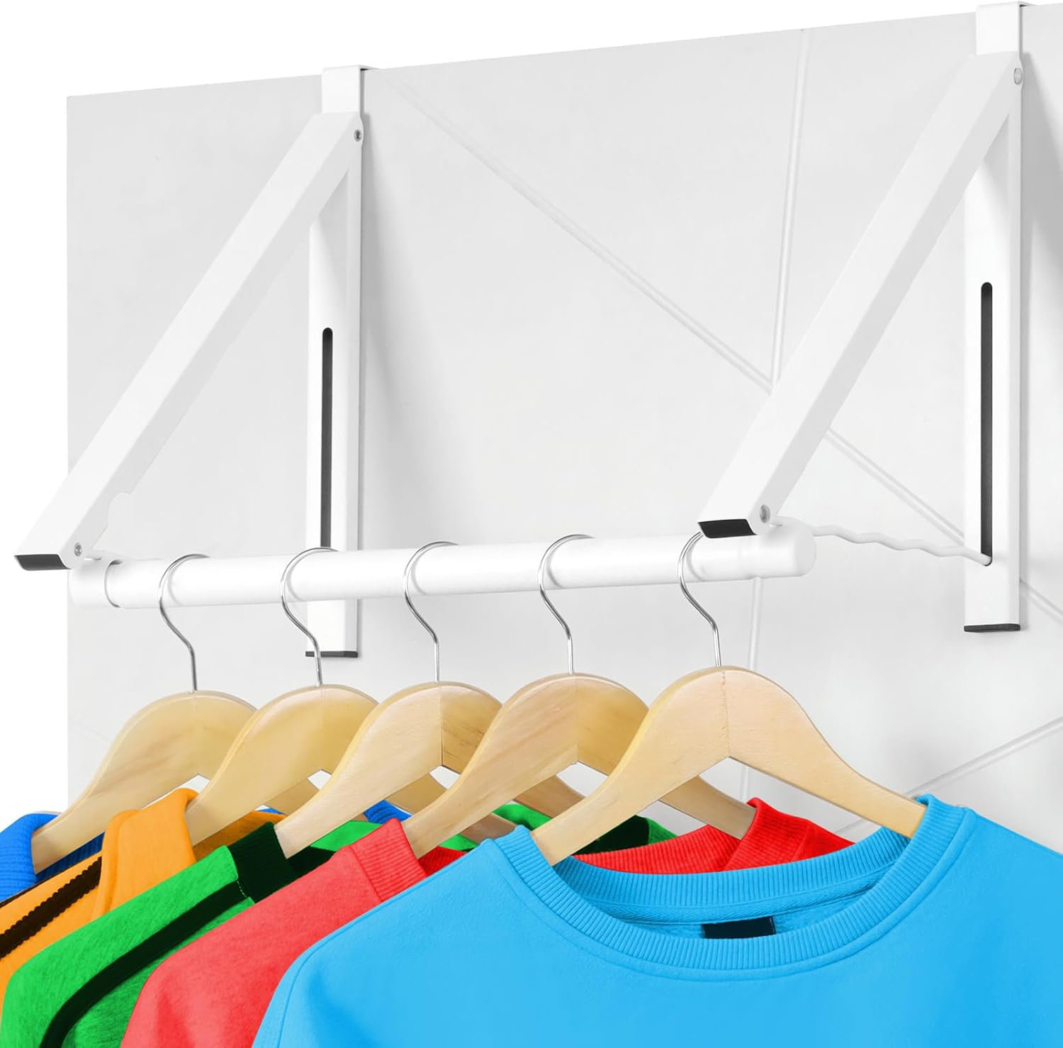 Rebrilliant Over The Door Clothes Hanger Foldable Over The Door Hanger ...