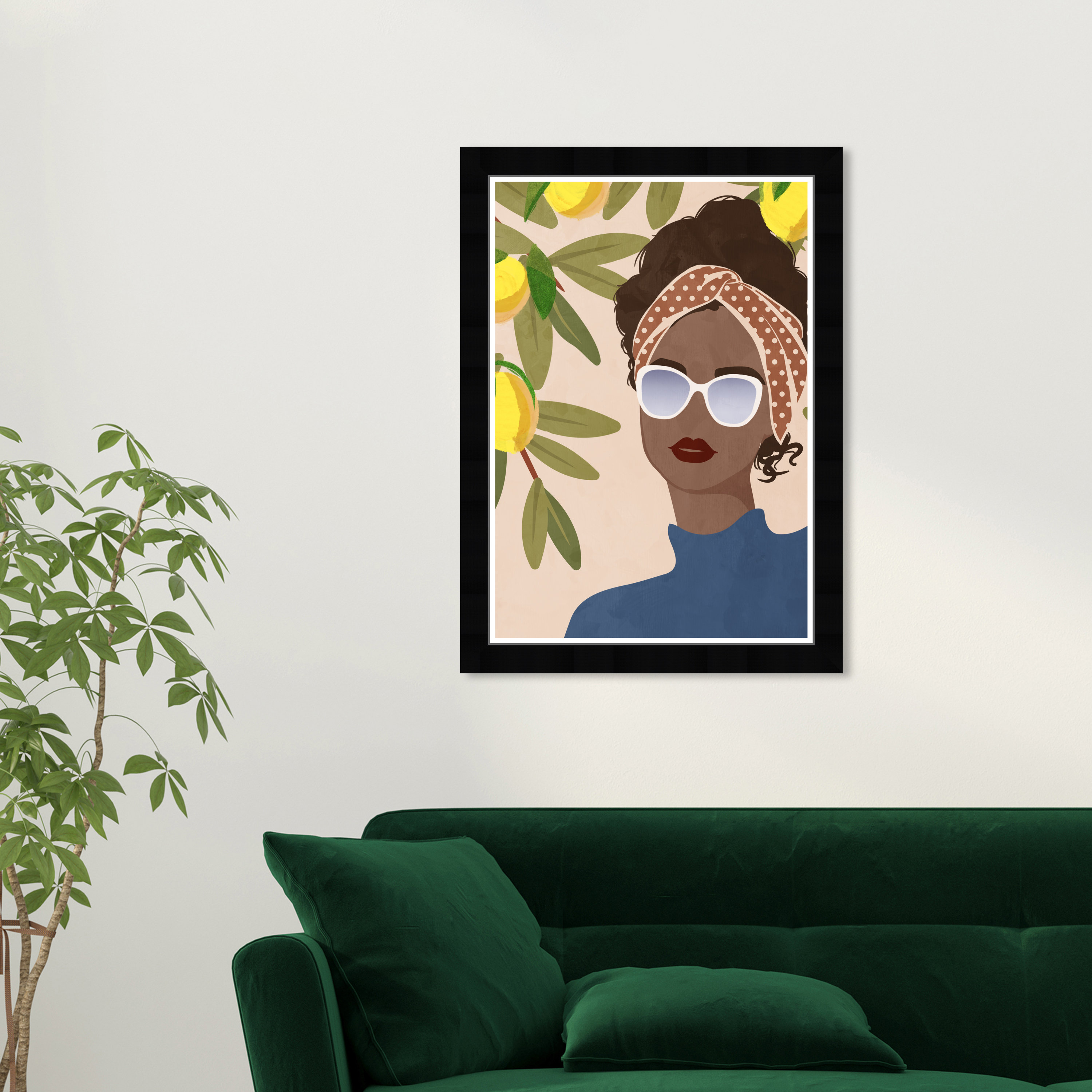 House of Hampton Fashion and Glam Lemon Vibes Modern Yellow Paper Wall ...