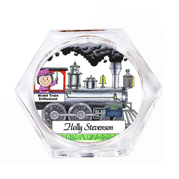 Printed Perfection Personalized Train Engineer - Female Drink Coaster ...