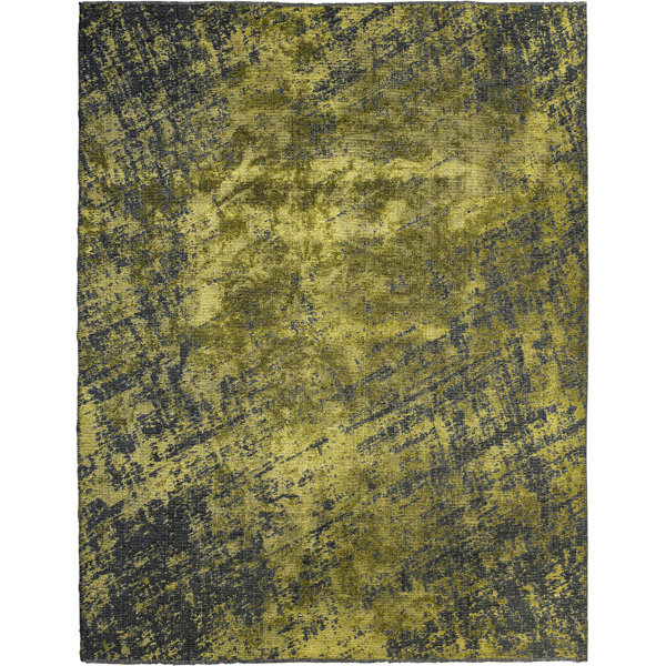 Woven Concepts Rapture Green/Black Abstract Luxury Area Rug | Wayfair