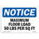 SignMission Osha Notice Maximum Floor Loading 50 Lbs Per Sq Ft Sign ...