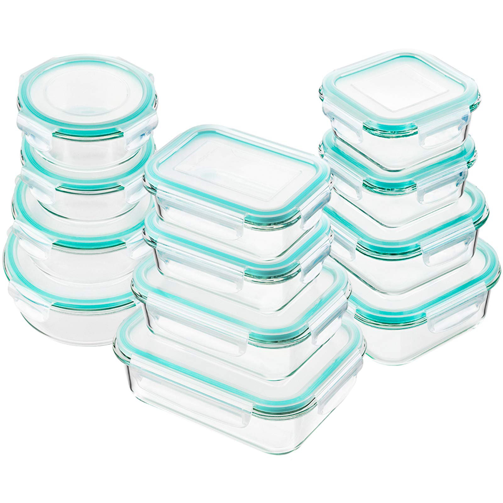 Prep & Savour Glass Food Storage Containers With Lids, Meal Prep ...