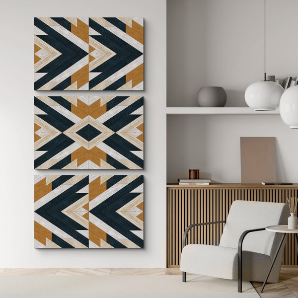 IDEA4WALL Geometric Western Shape " Western Brown Diamond Insignia ...