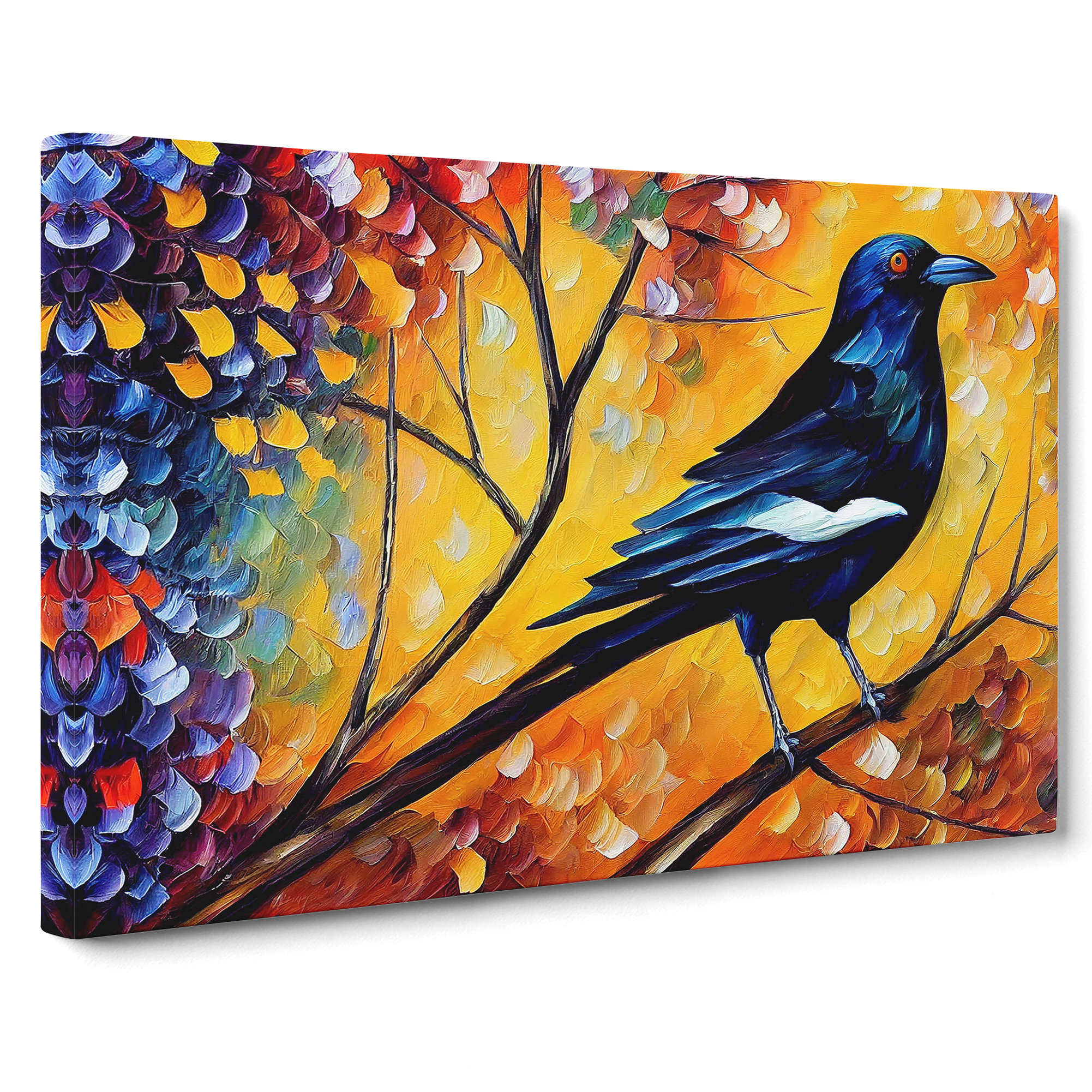 ClassicLiving Magpie Bird Vol.1 Abstract - Wrapped Canvas Graphic Art | Wayfair.co.uk