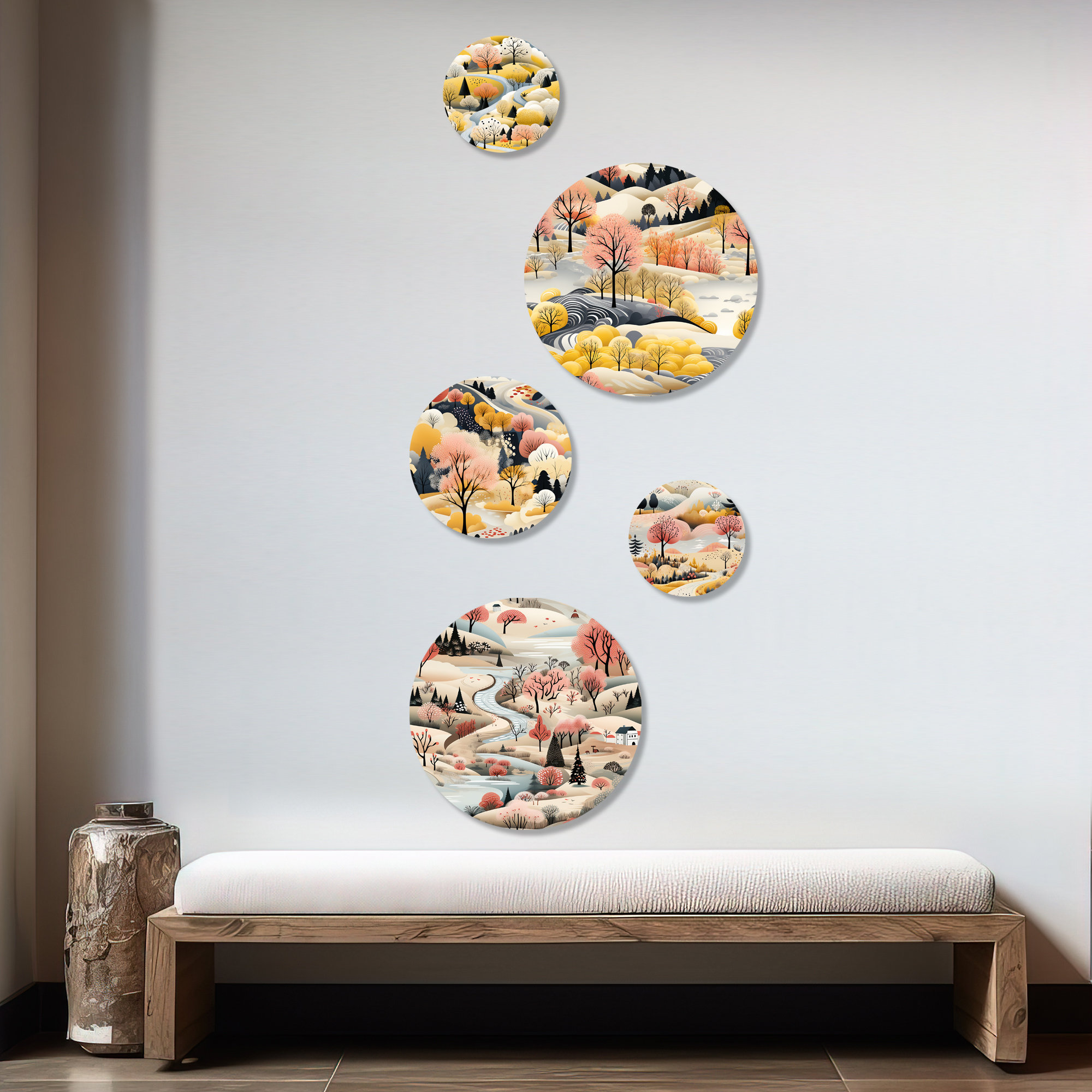 Design Art Autumn Scenery Scandinavian Pattern III - Floral Floral ...