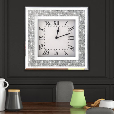 small diamante clock