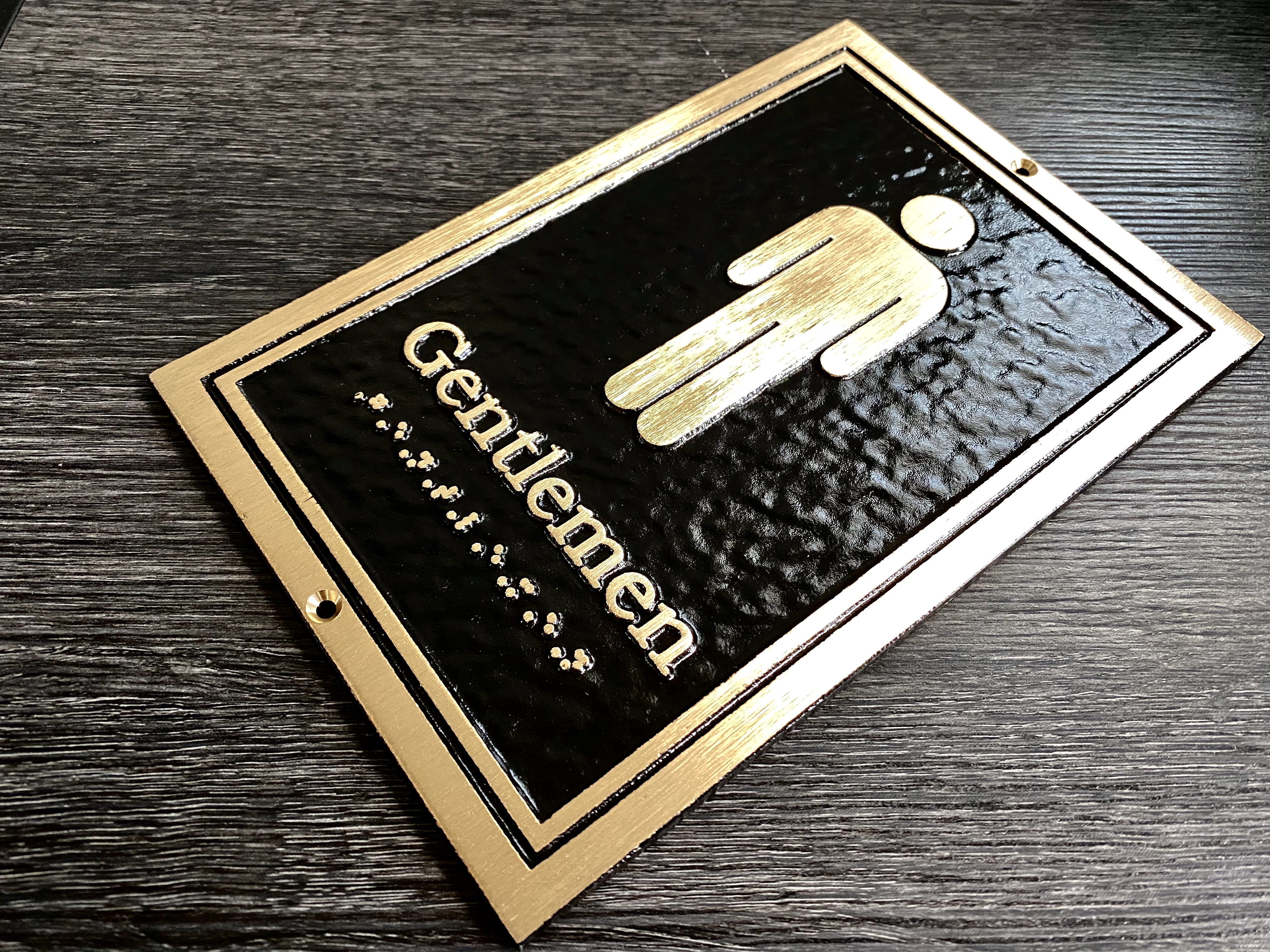 K Castings, Inc. Contemporary Gentlemen Restroom Sign | Wayfair