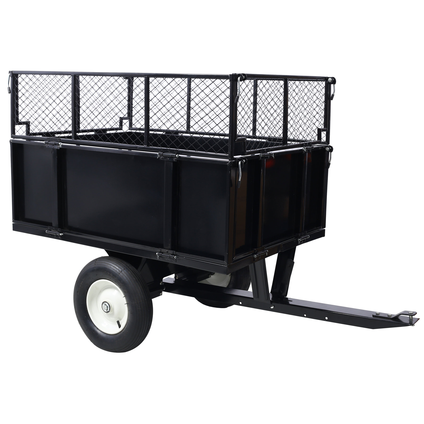 XINYUEHE ATV Trailer Steel Dump Cart, 750lbs 22 Cubic Feet Utility ...