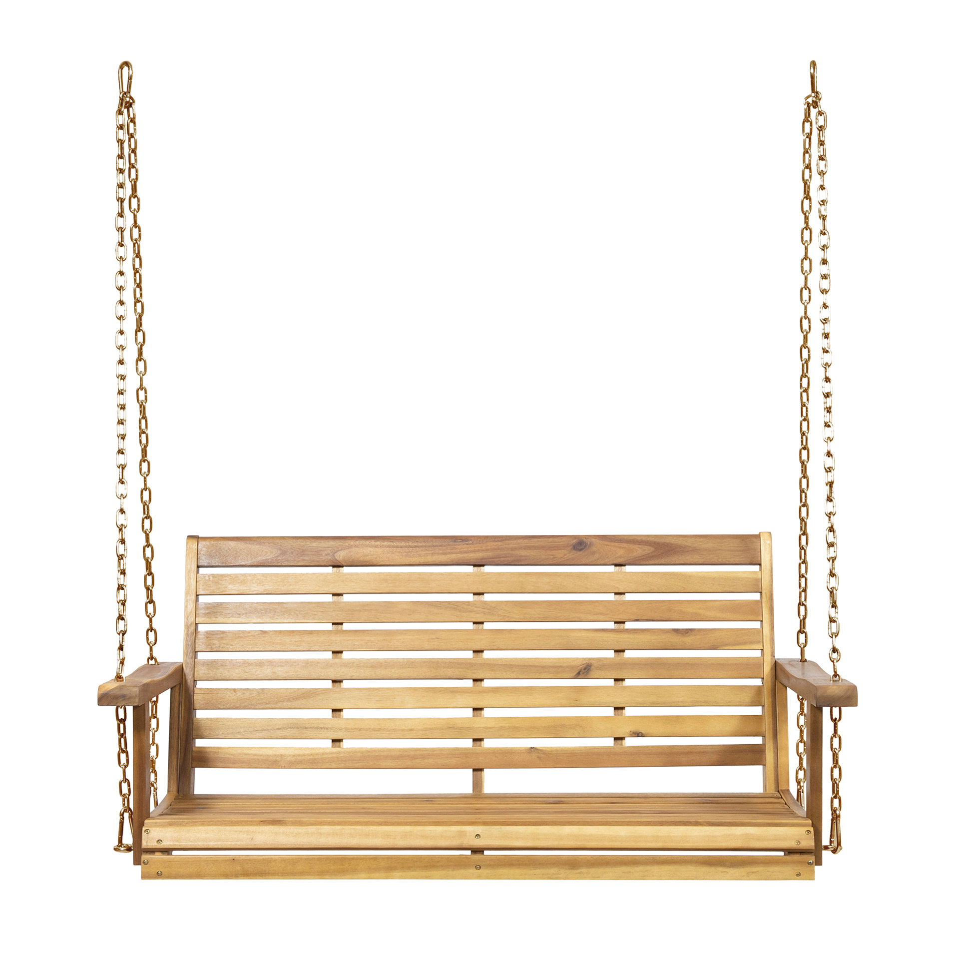 Ebern Designs Outdoor Wood Porch Swing With -Like Appearance, 49.50W X ...