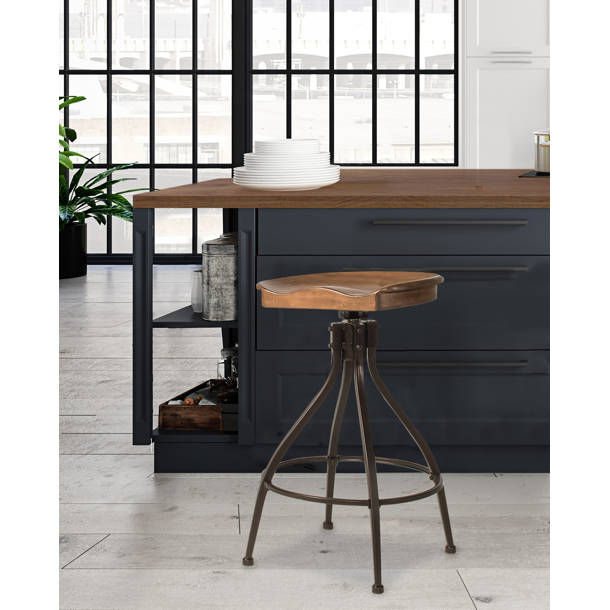 Steelside™ Hull Adjustable Height Bar Stool & Reviews | Wayfair