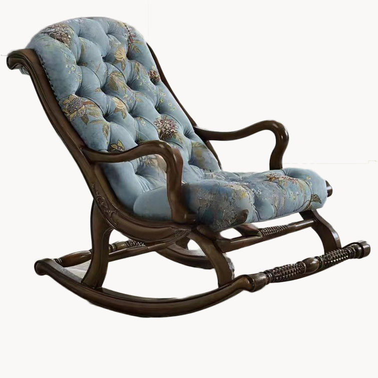 SUPROT Ergonomic Rocking Chair With Hand-carved Details. Solid Wood ...