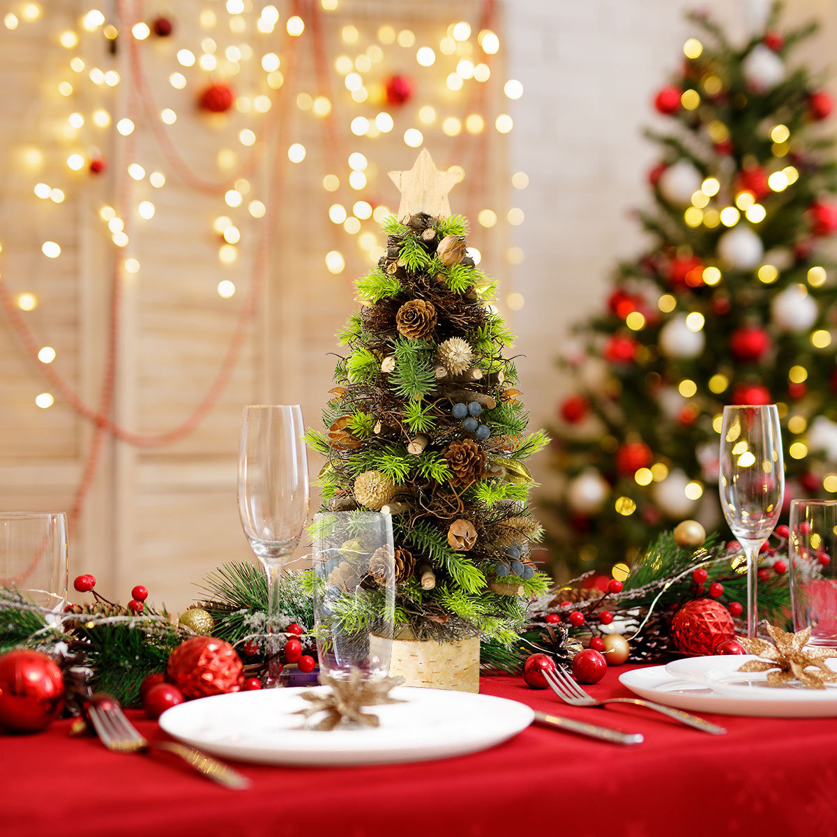 One Allium Way® 15.75 Inch Charming Mini Christmas Tree Centerpiece ...