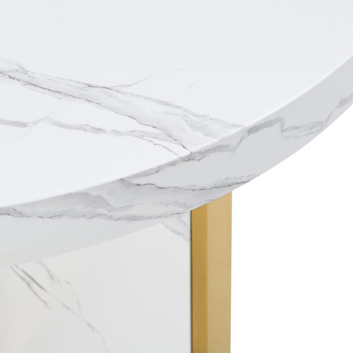 Kingstown Home Roman Round Marble Dining Table & Reviews | Wayfair