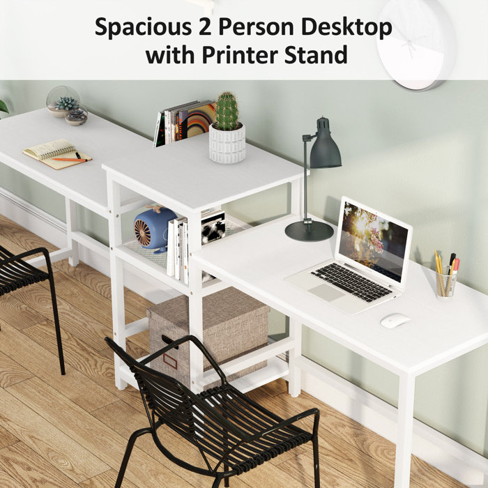 Inbox Zero Gracie 96.9'' Desk & Reviews | Wayfair