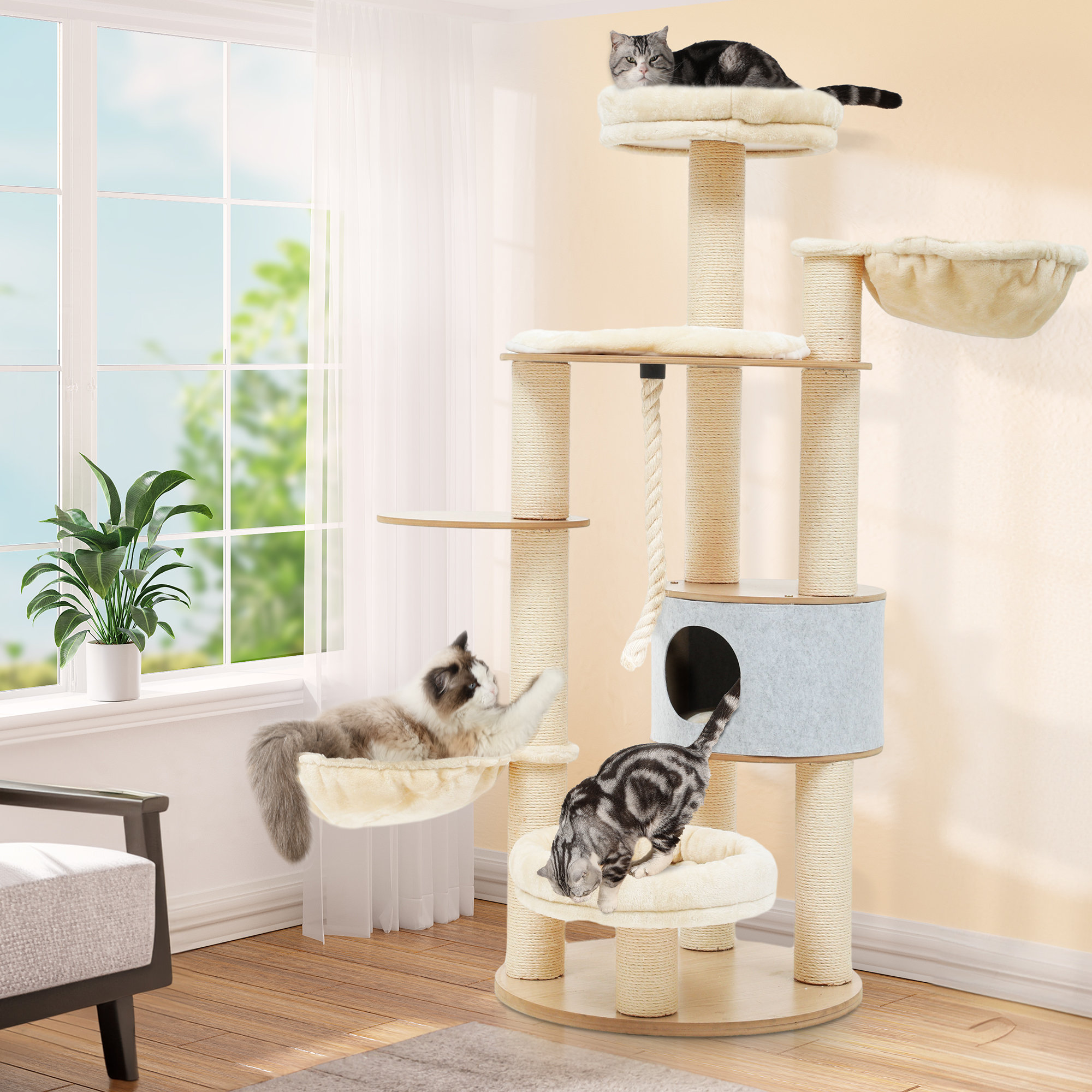 Archie & Oscar™ Corringham 66" Cat Condo | Wayfair