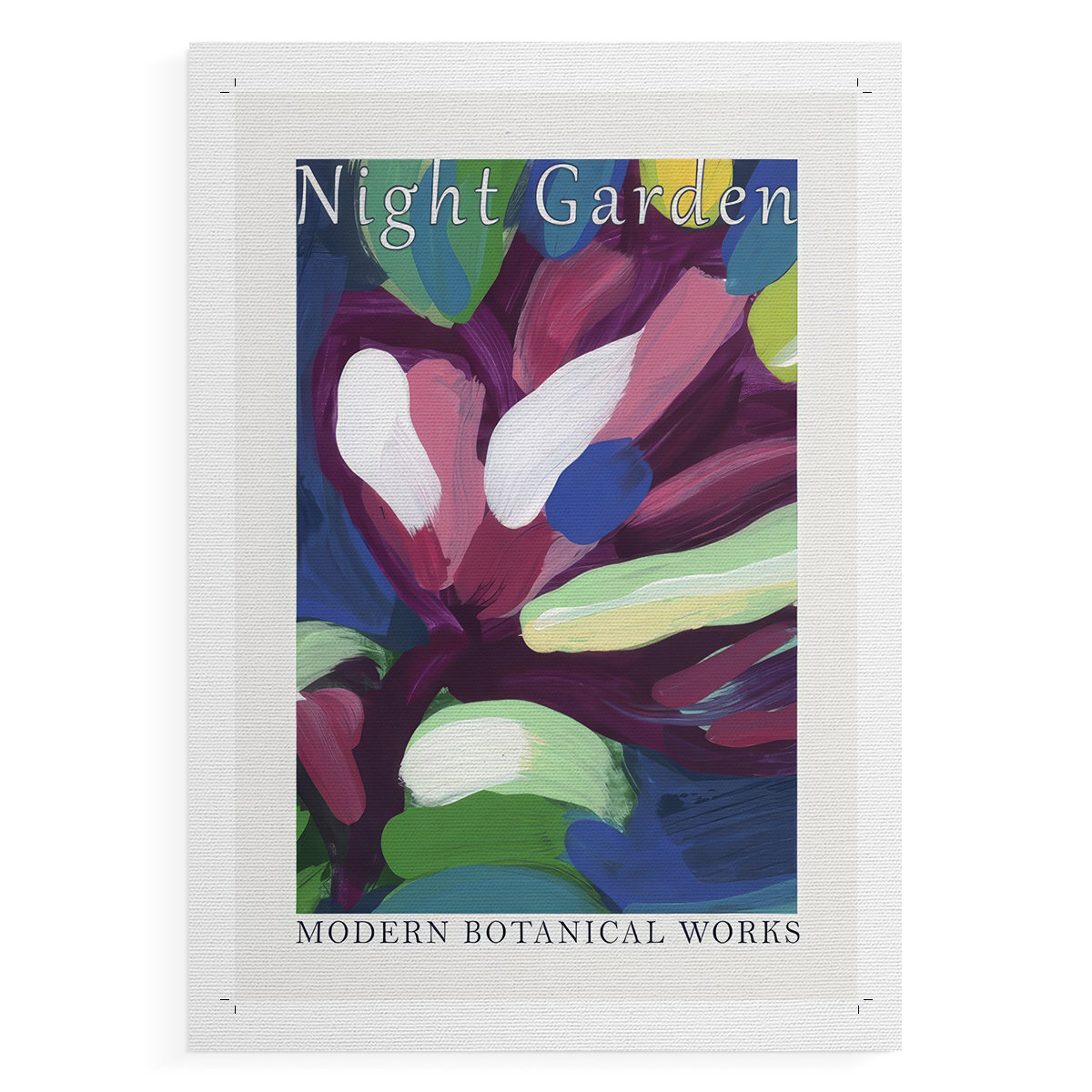 Dakota Fields Night Garden Exhibition Posters IV -Canvas Print Only ...