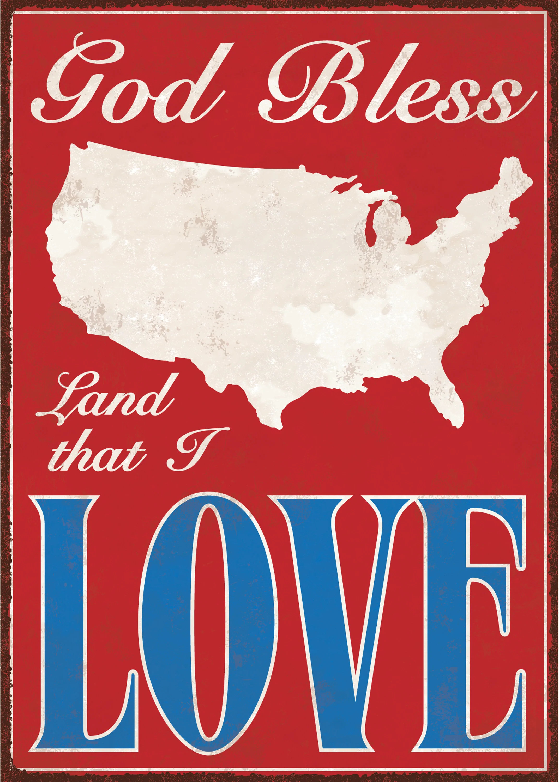 Trinx God Bless Land That I Love - Box Sign - Wayfair Canada