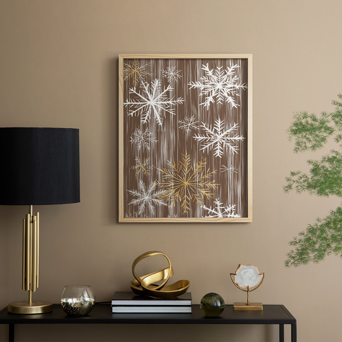 Ebern Designs Christmas Holiday Art XXII Framed Print - Solid Wood ...