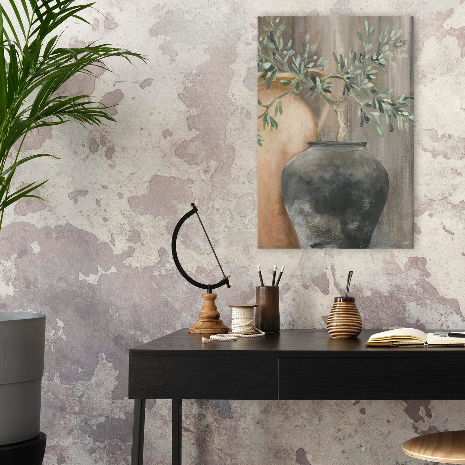 Ophelia & Co. Simplicity II Contemporary Black Gray White Bonsai Brown ...
