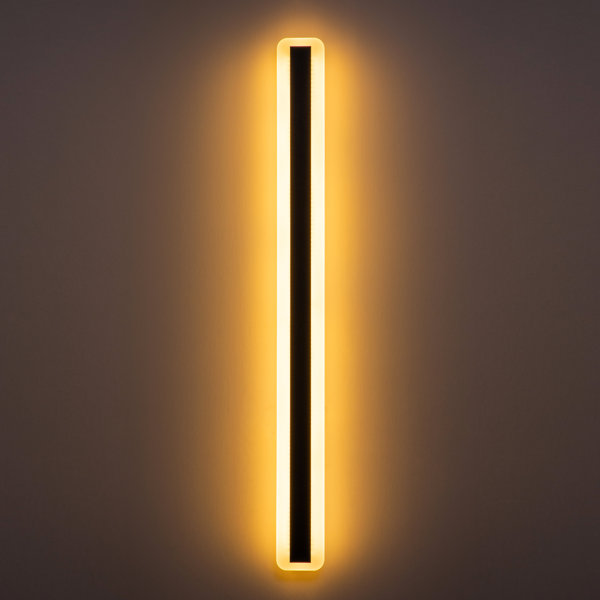 Ivy Bronx Barde Slender Sideway Outdoor Hardwired Bar Wall Sconce with ...