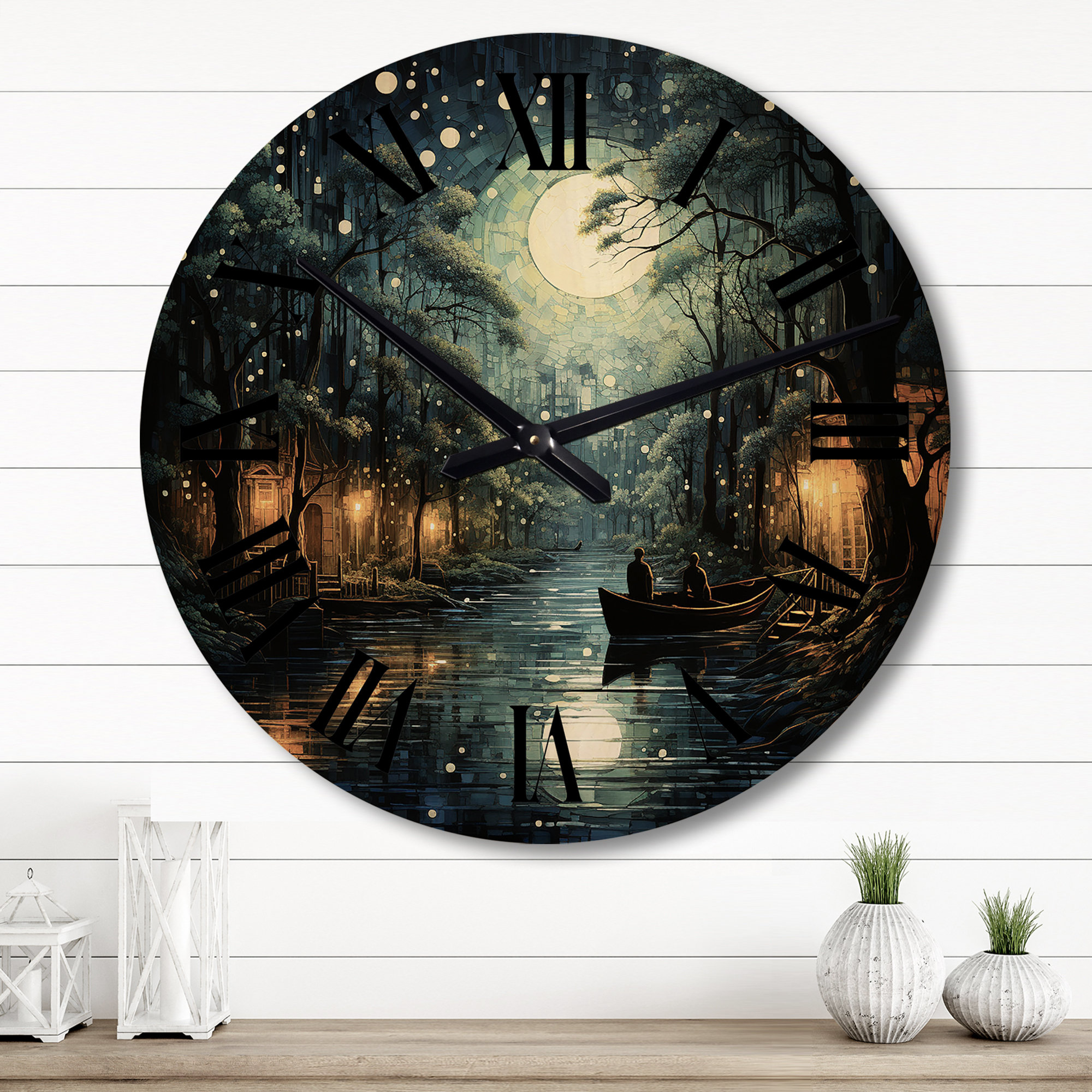 East Urban Home Teal Canal Dramatic Canals High - Canals Oversized Wood ...