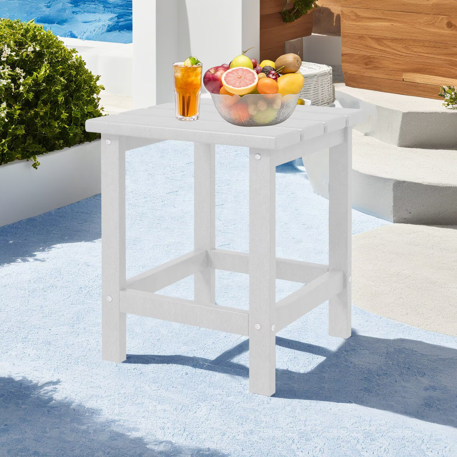 Ebern Designs Small Outdoor Side Tables Adirondack Table Square ...