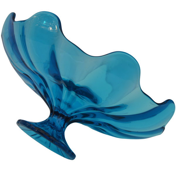 The Moroccan Room Mid-century Handblown Blue Glass Centerpiece | Perigold