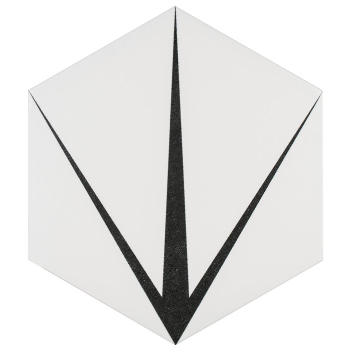 Merola Tile Trident 9" x 10" Porcelain Patterned Wall & Floor Tile ...