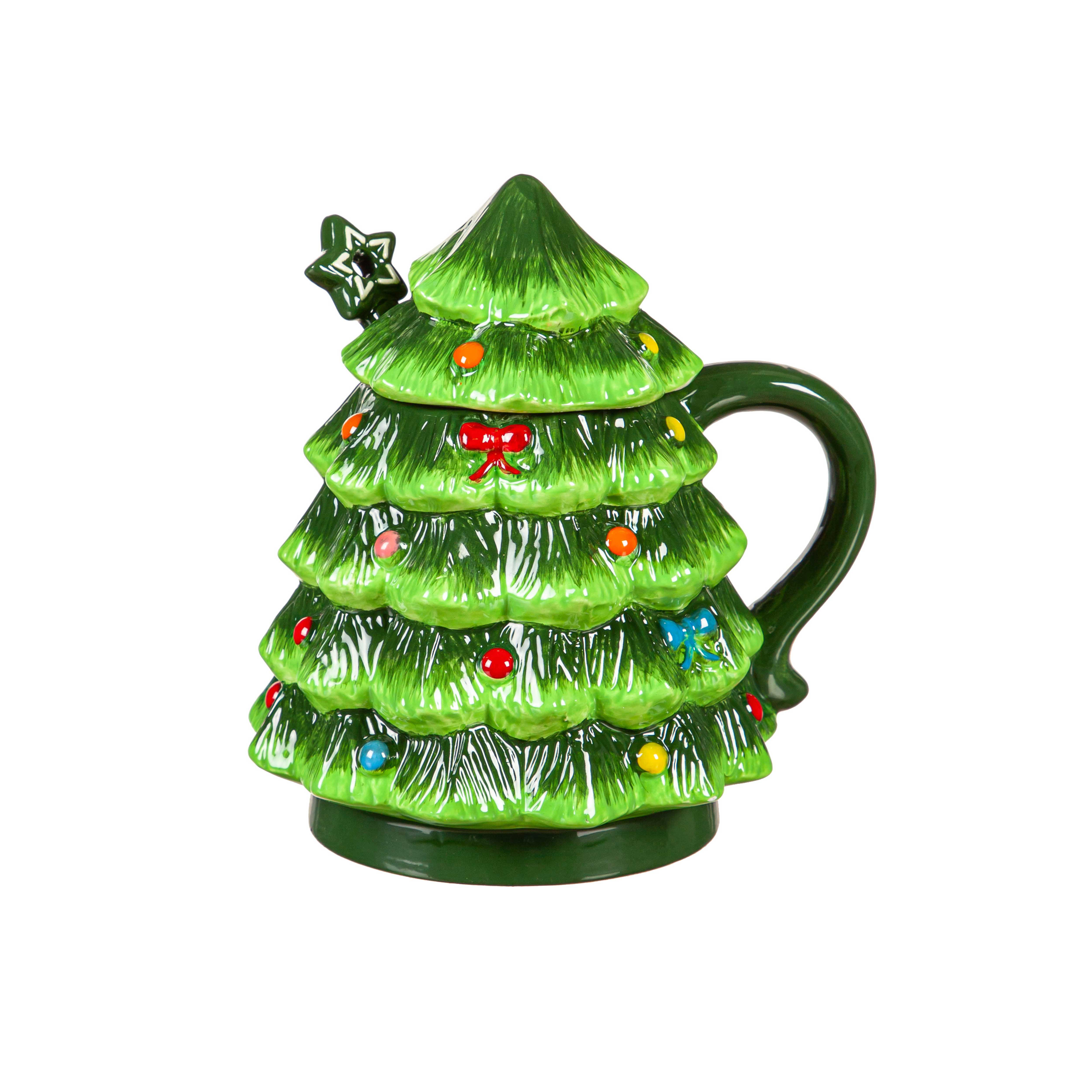 The Holiday Aisle® Christmas Tree Cup Gift Set with Lid, Spoon and Gift ...