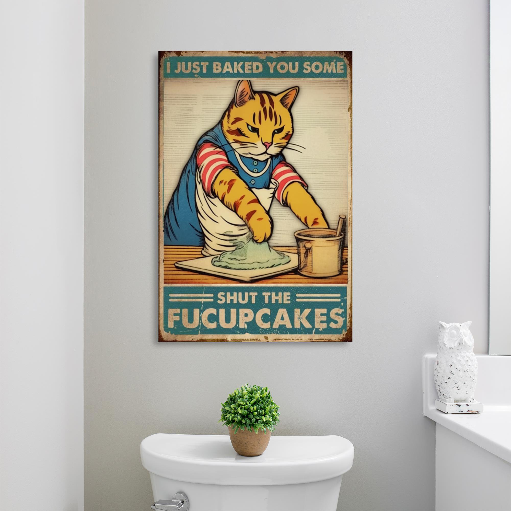 Trinx Shut the Fucupcakes - Wrapped Canvas Graphic Art | Wayfair