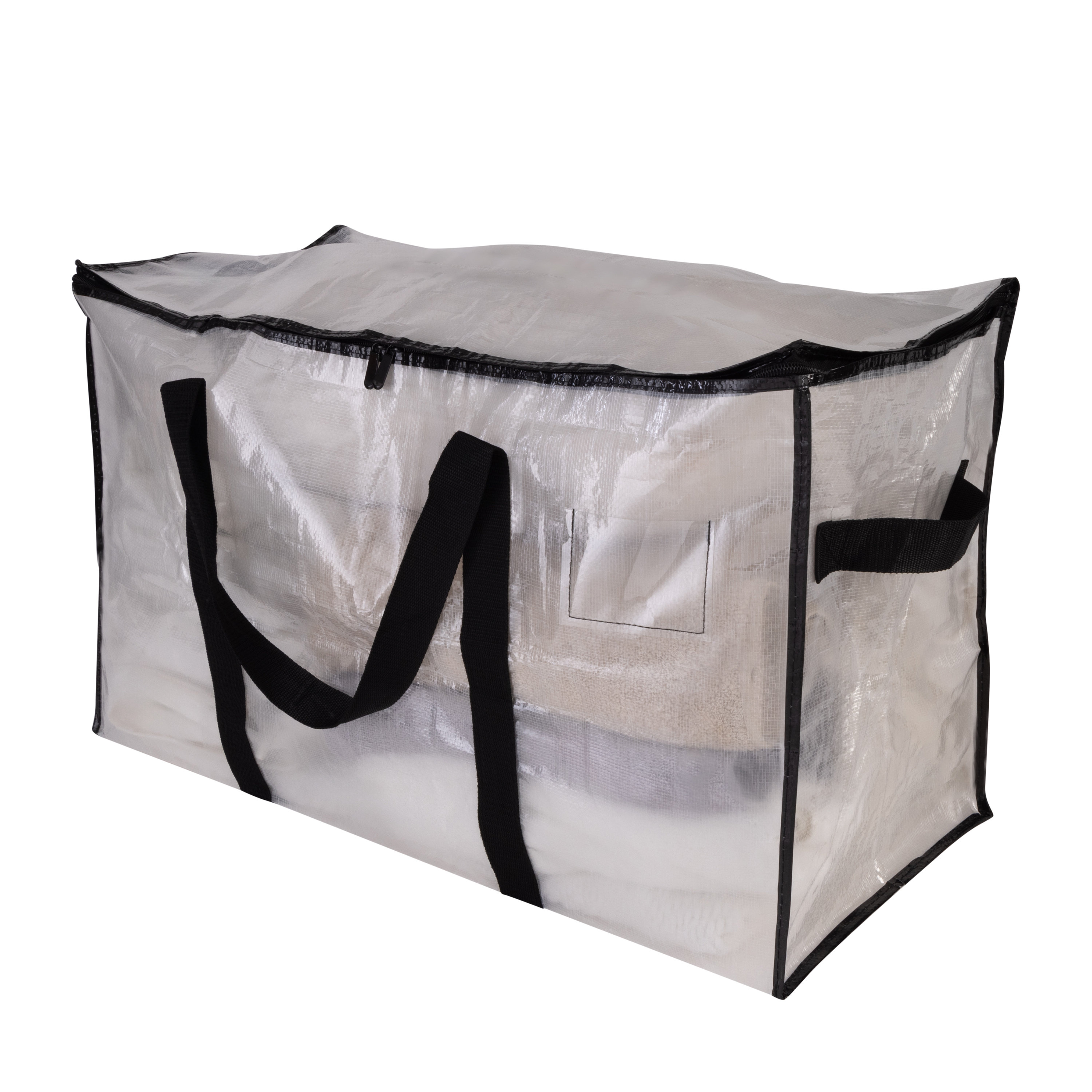 Ivy Bronx 8 Pack Foldable Heavy Duty Storage Bags in Clear | Wayfair