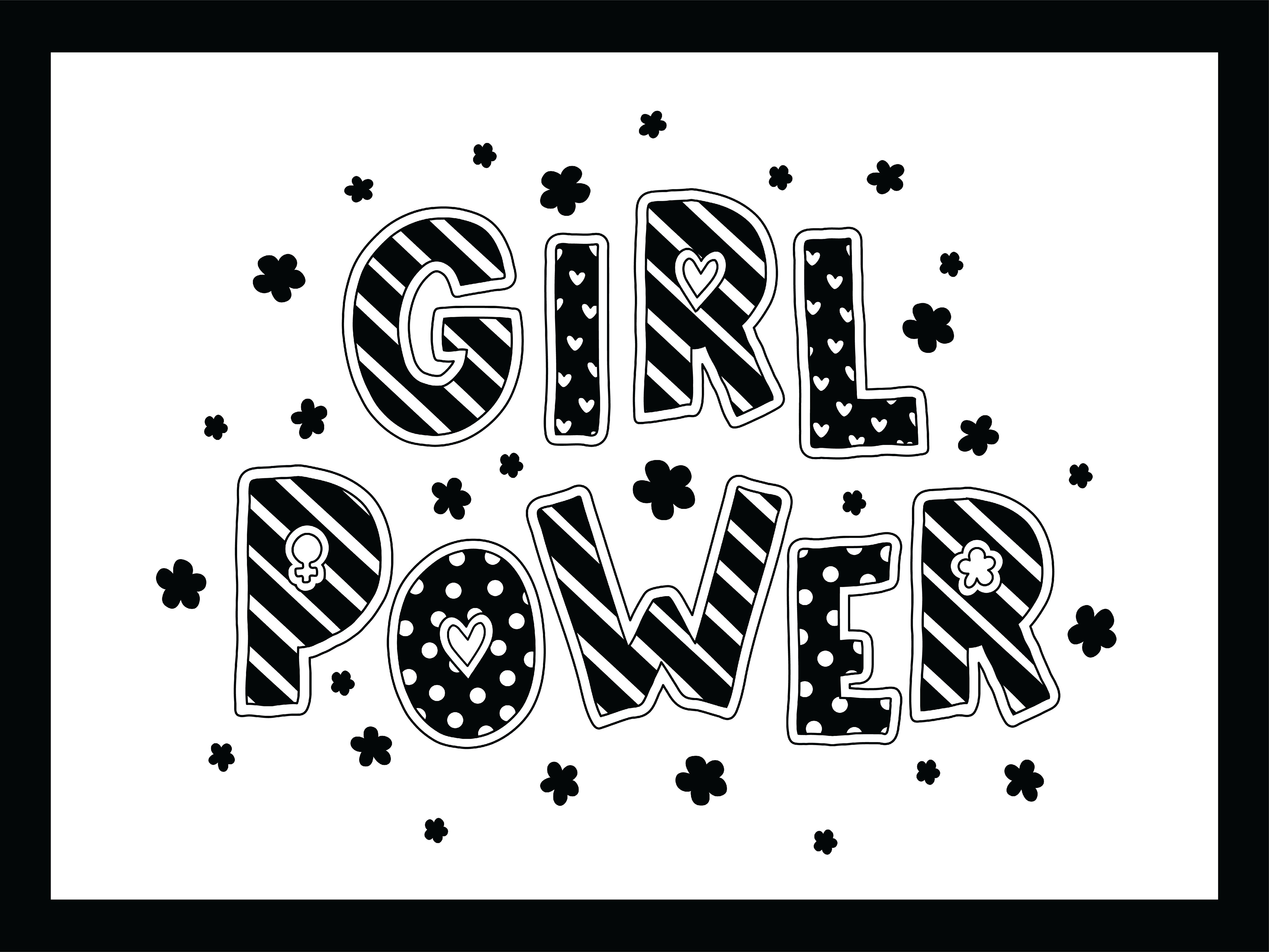 Trinx Features GIRL POWER - 14"X18" Framed Print | Wayfair