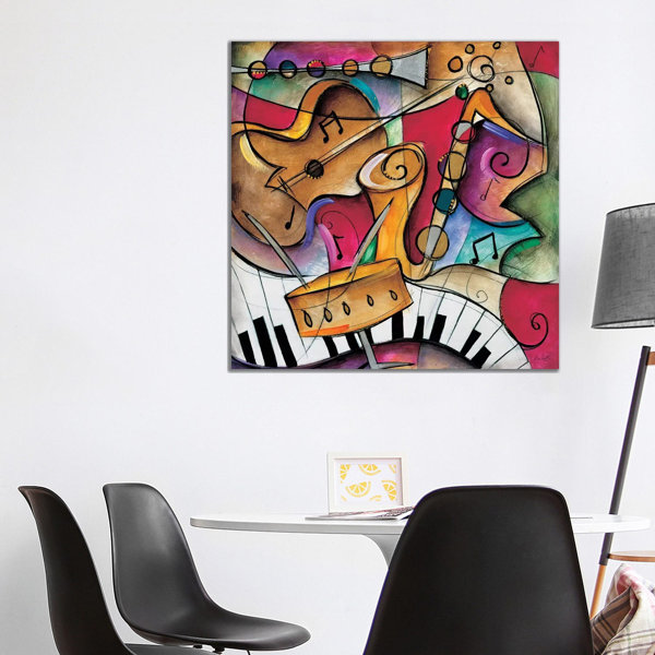 Ebern Designs Jazz It Up Ii by Eric Waugh - Wrapped Canvas Painting ...