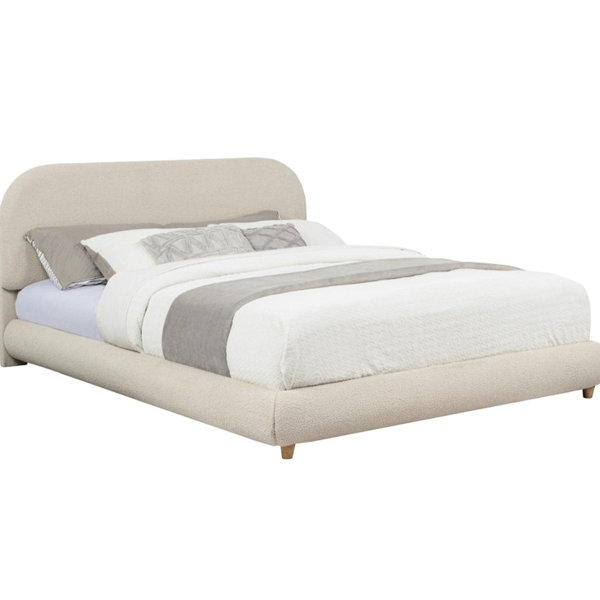 Latitude Run® Queen-size Low-profile Contemporary Platform Bed In Cream ...