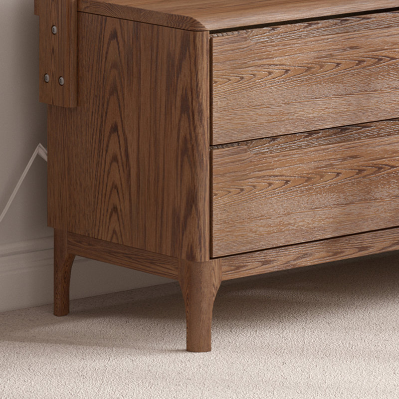 Elegant Home Furnishings.s Solid Oak Hall Tree with Drawers | Wayfair