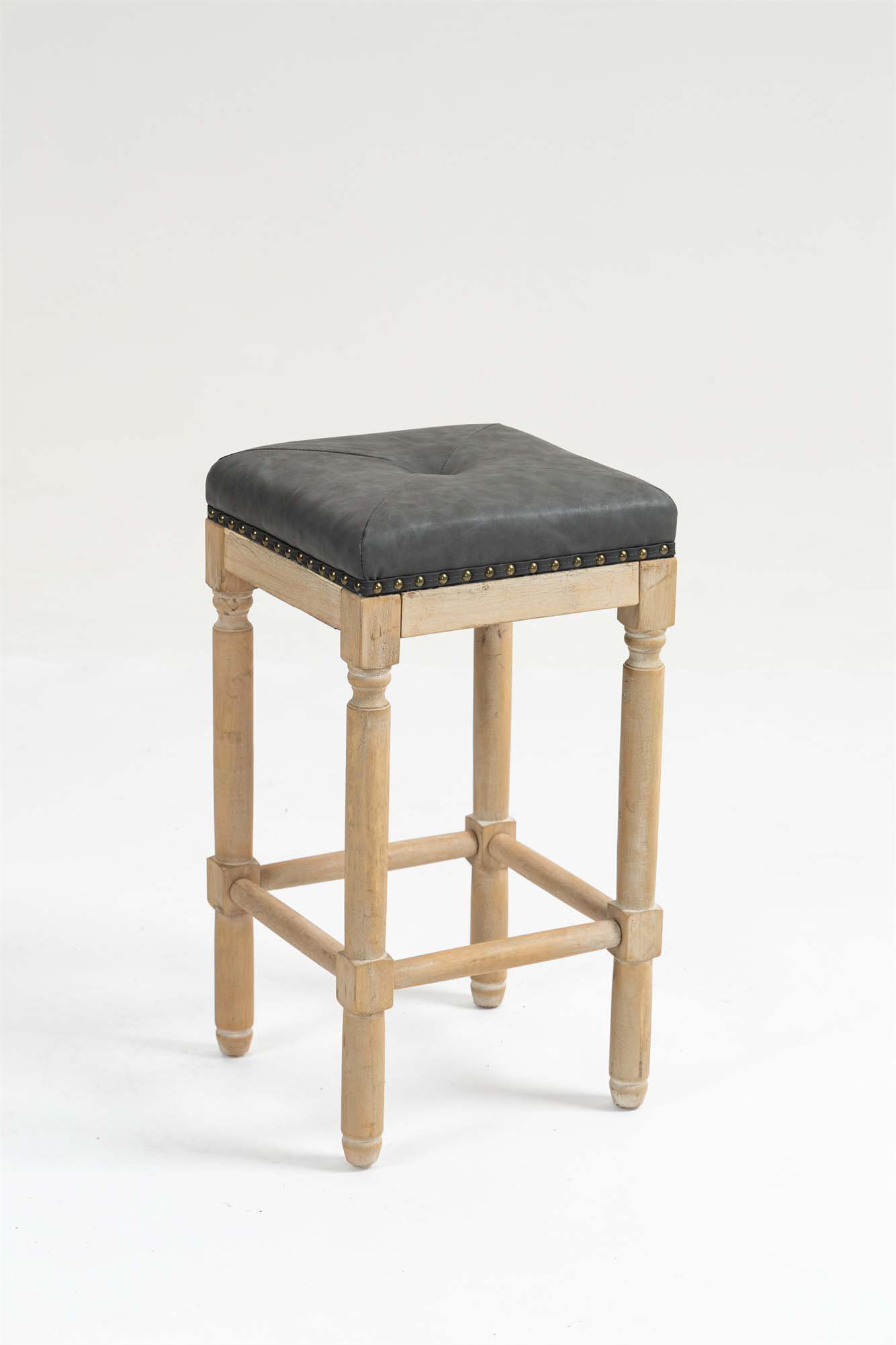Ophelia & Co. Tufted Stools Wooden Counter Stools Set Of 2 - Wayfair Canada