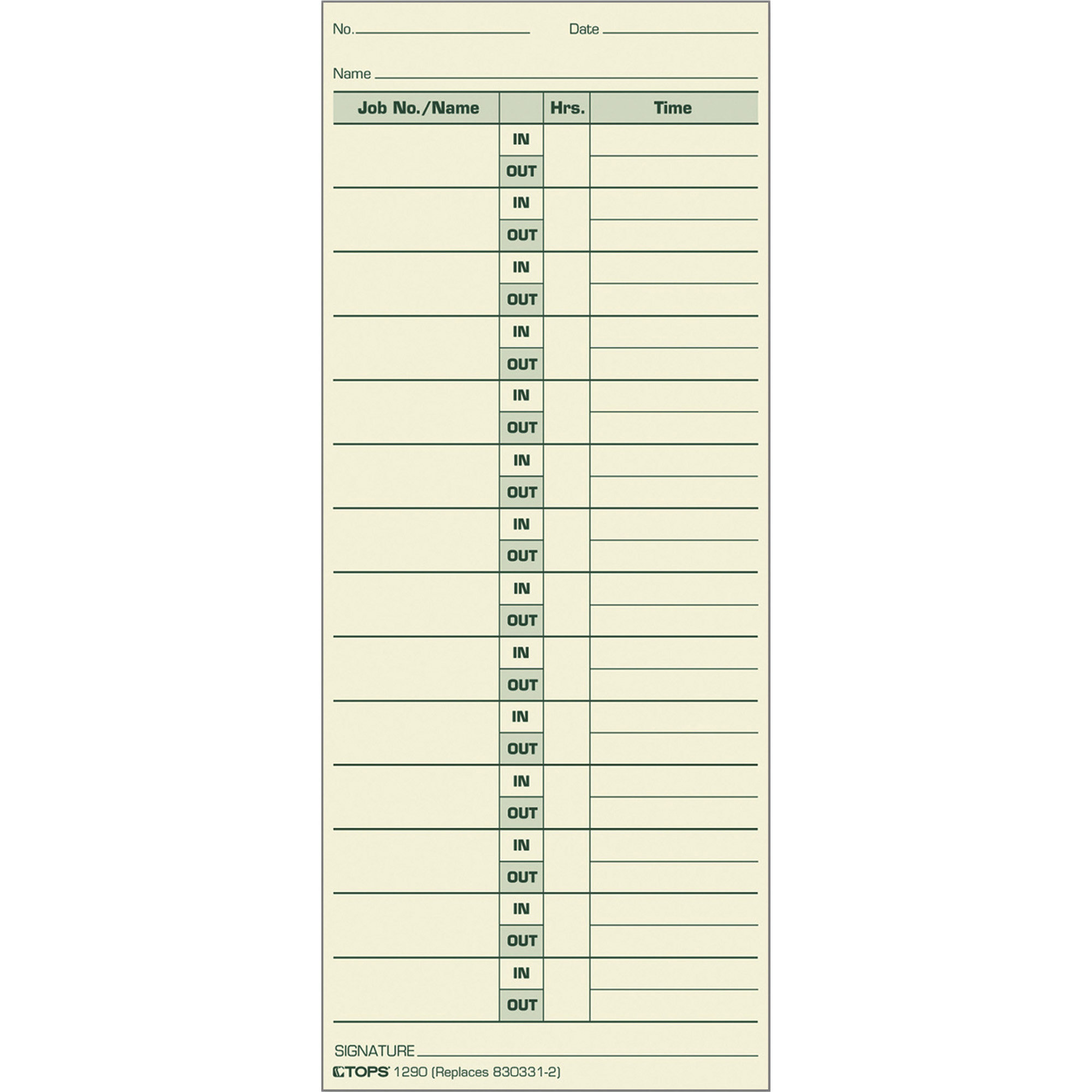Tops Business Forms Job Cards | Wayfair